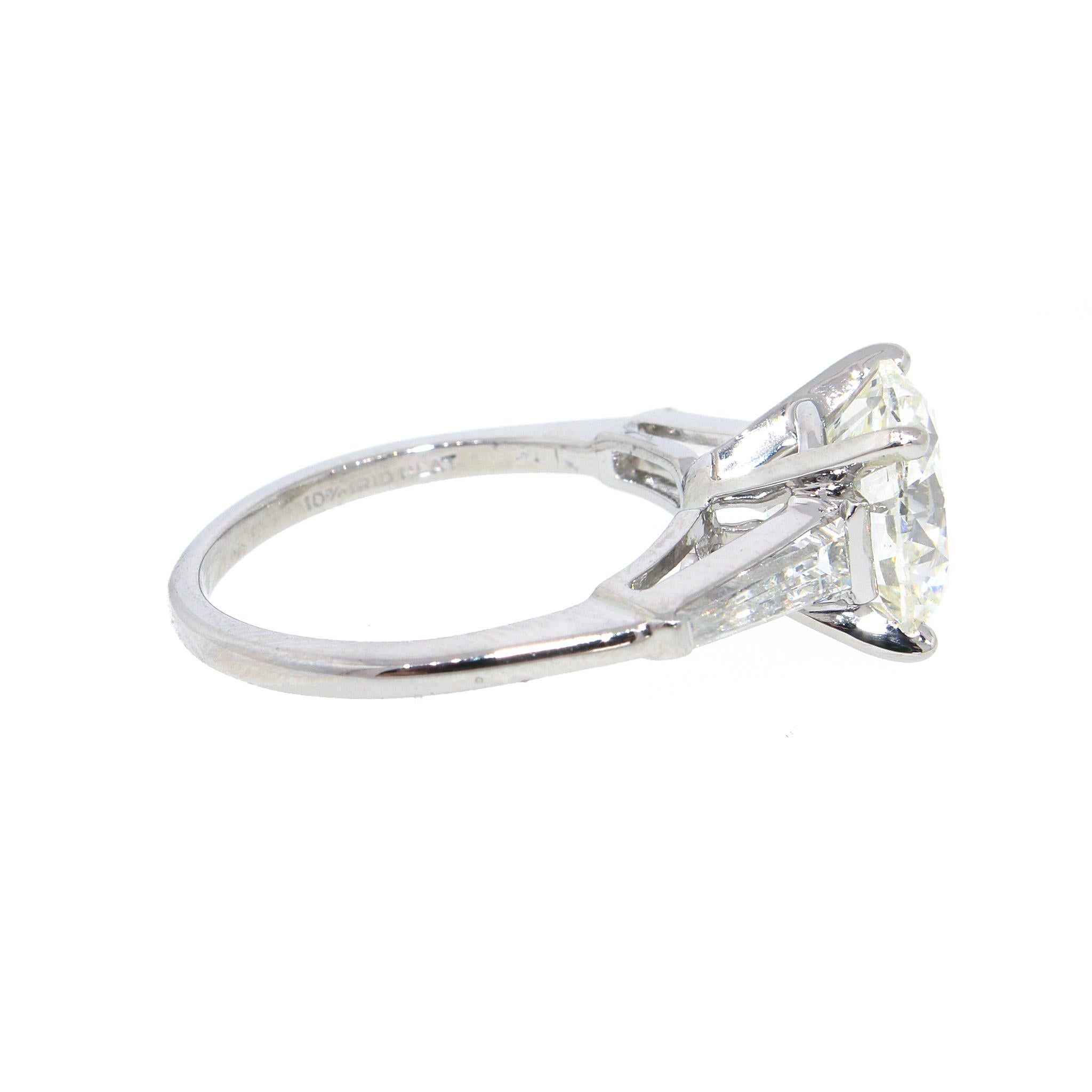 GIA Certified 4.03 Carat RBC Diamond Engagement Ring For Sale at ...