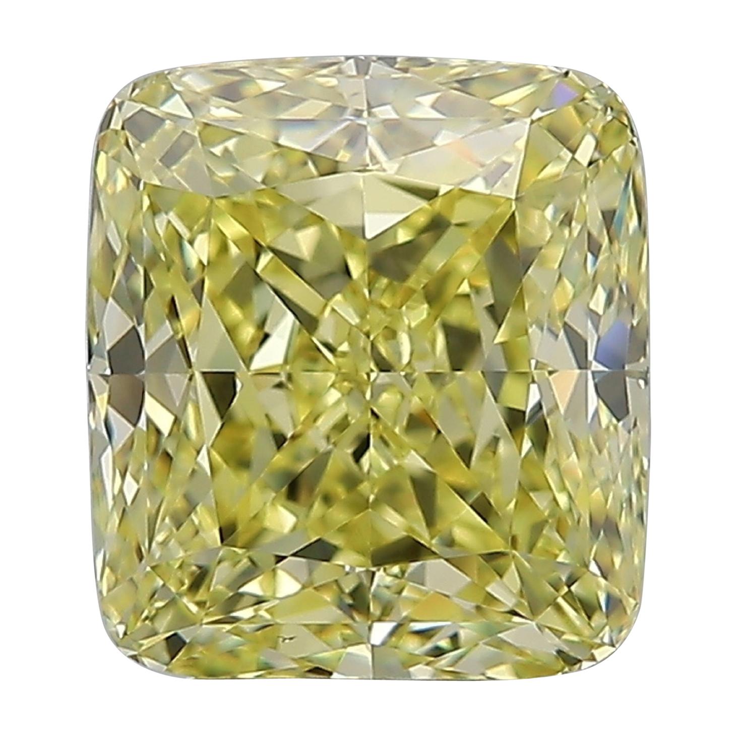 5.03 Fancy Intense Yellow Diamond Ring at 1stDibs