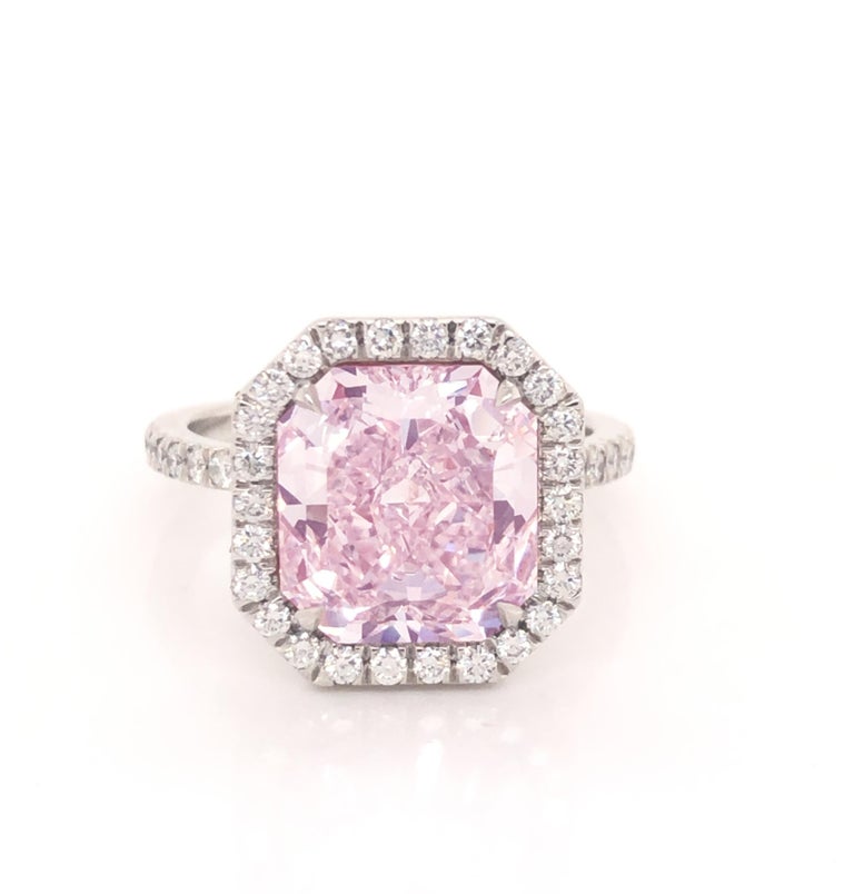 ROC DIAMOND GIA Certified 4.48 Carat Pink Diamond Ring at 1stDibs