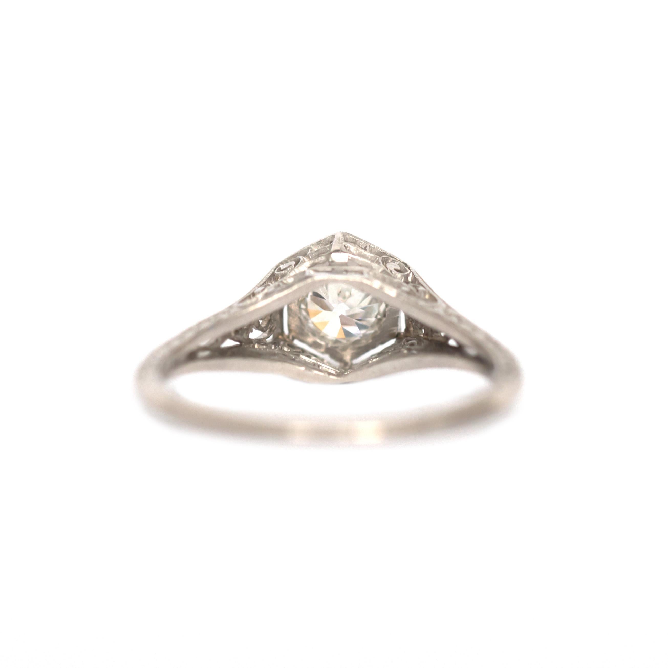 GIA Certified .45 Carat Diamond Platinum Engagement Ring at 1stDibs ...