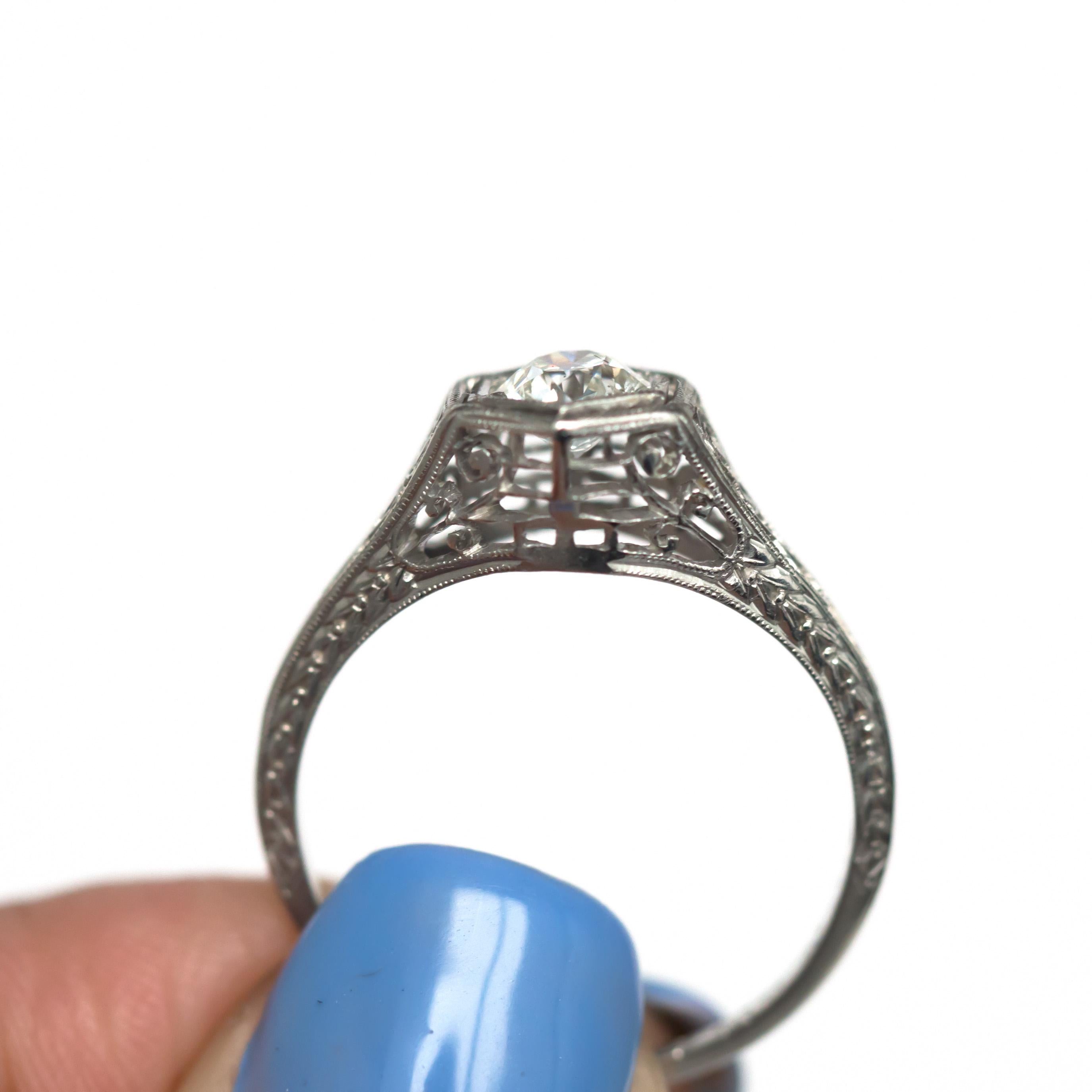 GIA Certified .45 Carat Diamond Platinum Engagement Ring at 1stDibs ...