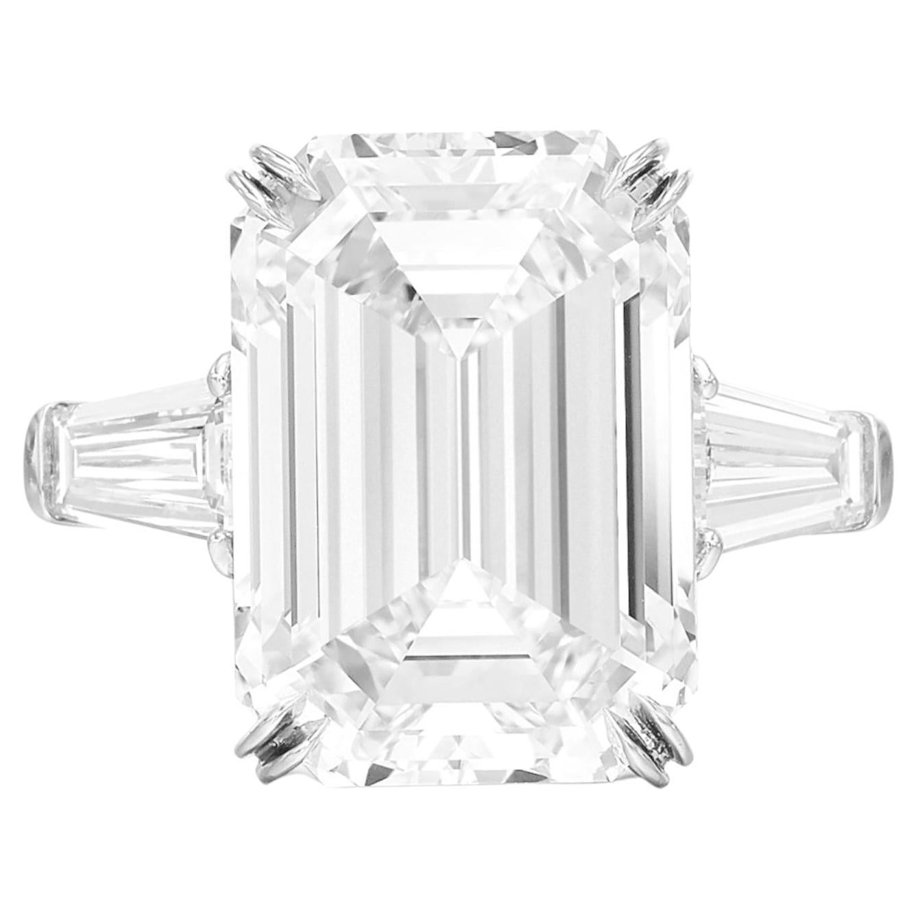 GIA Certified 17 Carat Emerald Cut Diamond Ring For Sale at 1stDibs ...