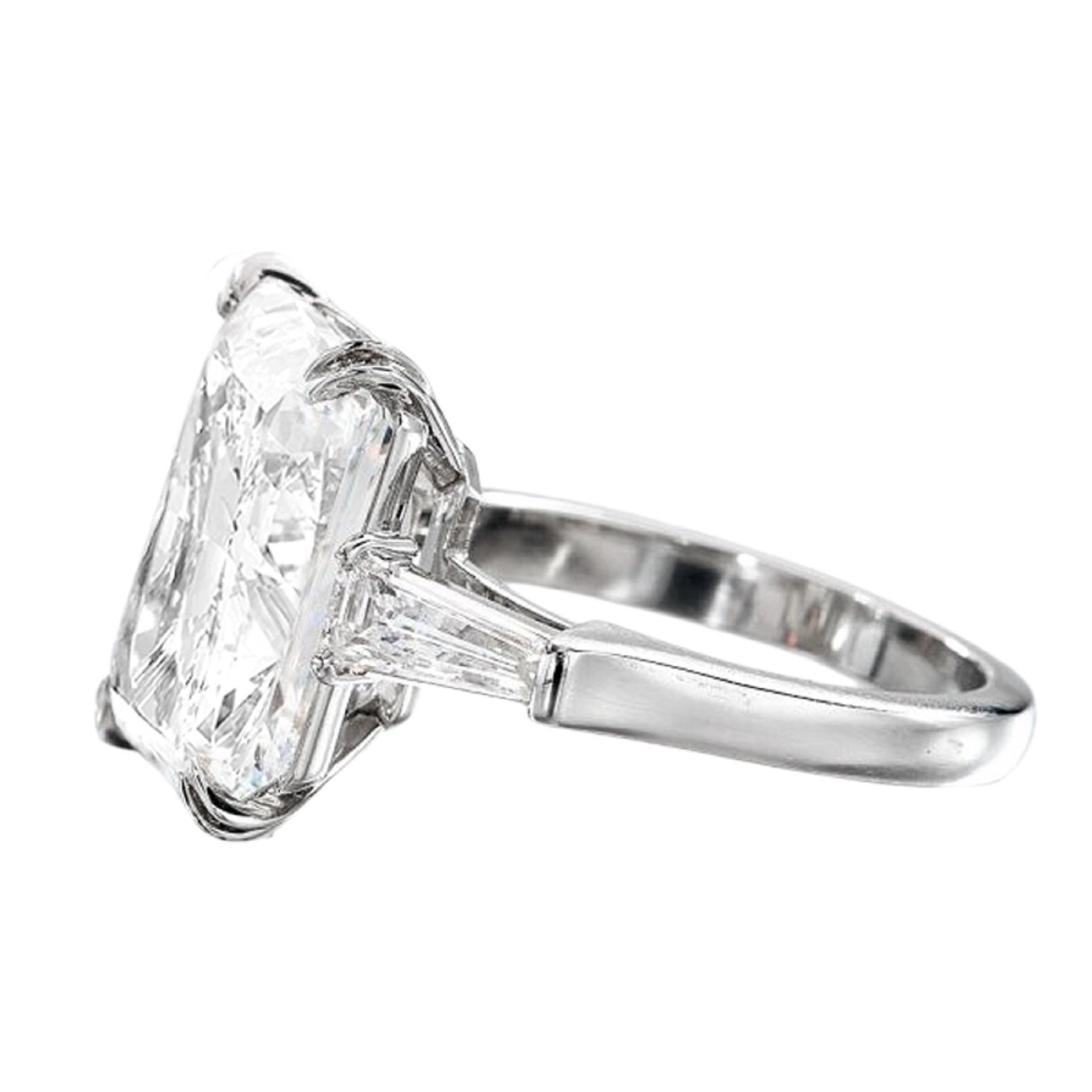 GIA Certified 5 Carat Radiant Cut Diamond Ideal Cut Platinum Ring For ...