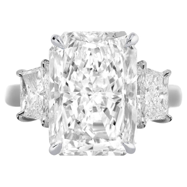 GIA Certified 5 Carat Radiant Cut Diamond Platinum Solitaire Ring For ...