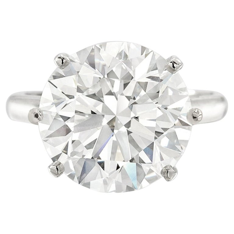 EXCEPTIONAL GIA Certified 7 Carat Round Brilliant Cut Diamond Ring For ...