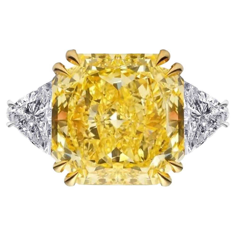 BL Bespoke 0.56 Carat Fancy Intense Orangish-Yellow Diamond Solitaire ...
