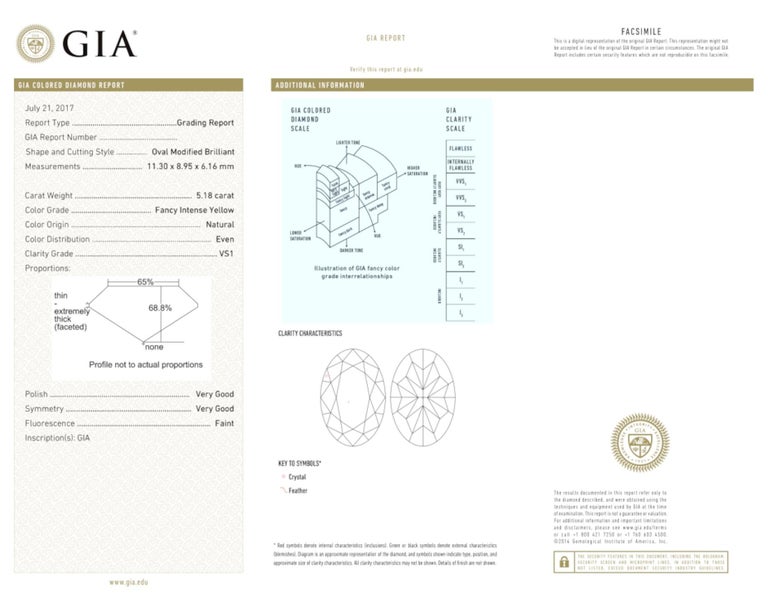GIA Certified 5.18 Carat G Color VS2 Excellent Polish Diamond 18k Gold ...