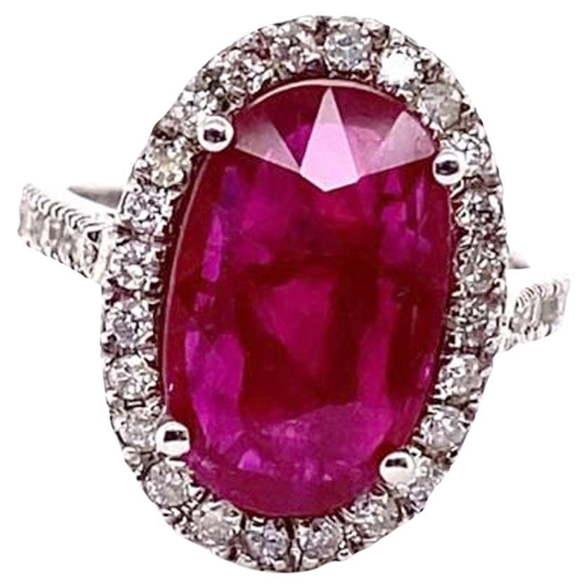 5.25 Carat Diamond 14 Karat White Gold Ring For Sale at 1stDibs | 525 ...