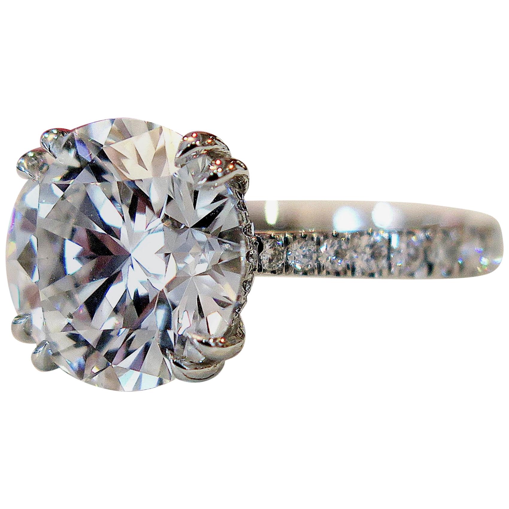 GIA Certified Natural Ascher Cut Diamond Ring For Sale at 1stDibs