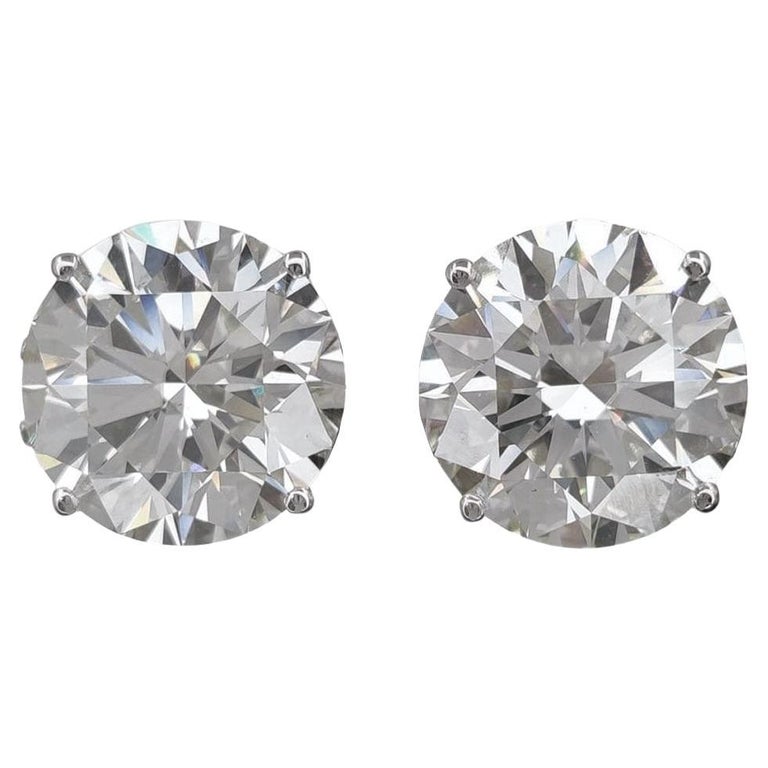 GIA Certified 6 Carat Heart Shape Diamond Studs E/F COLOUR Internally ...