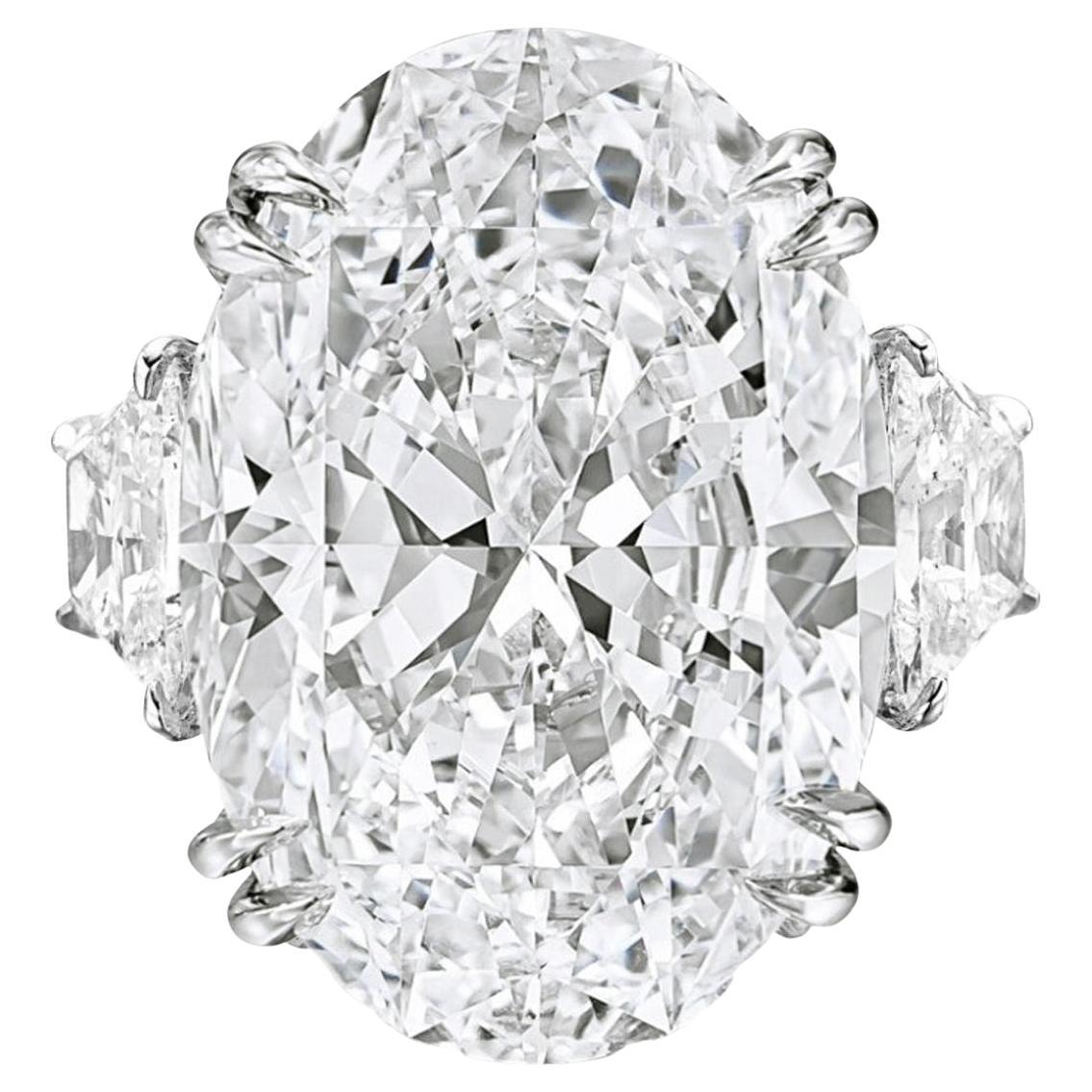 30 Carat Oval Diamond Platinum Bracelet For Sale at 1stDibs