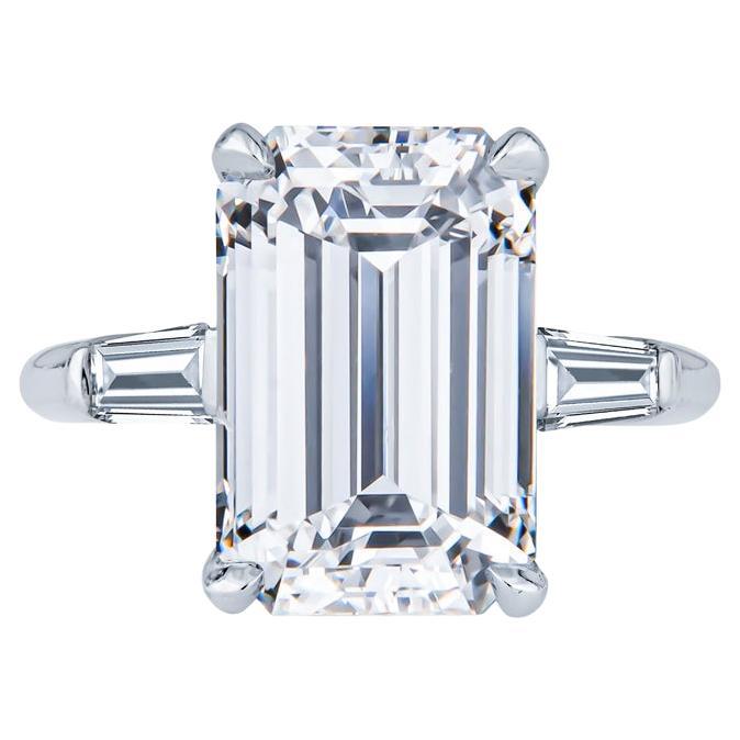 Unique GIA Christopher Designs Criss Cut Emerald Cut Engagement Ring ...