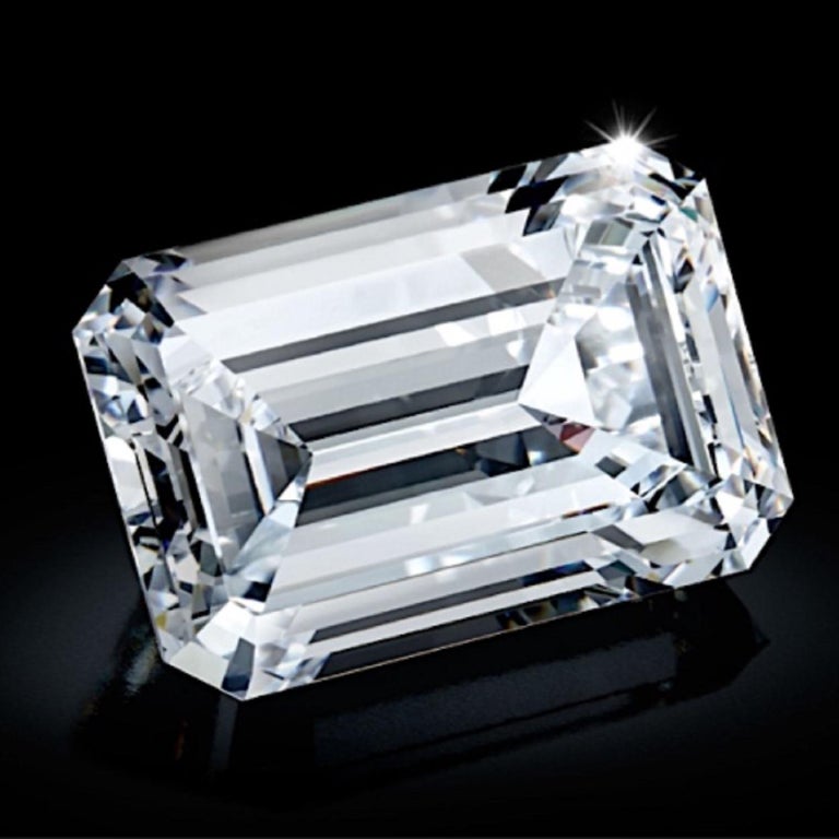 Ideal Cut GIA Certified 7.20 Carat Emerald Cut Diamond Ring For Sale at ...