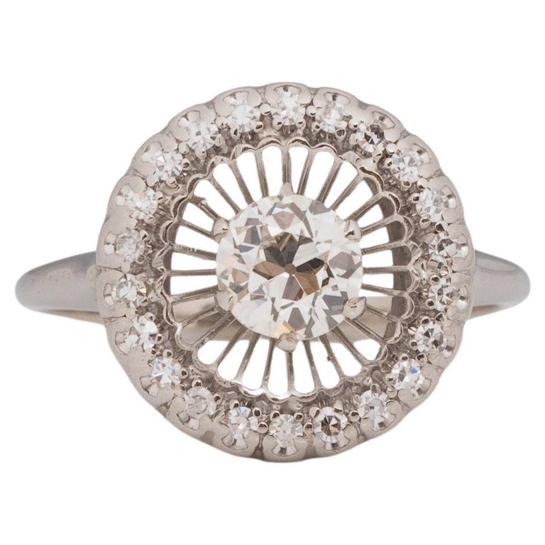 GIA Certified .70 Carat Art Deco Diamond Platinum Engagement Ring For ...