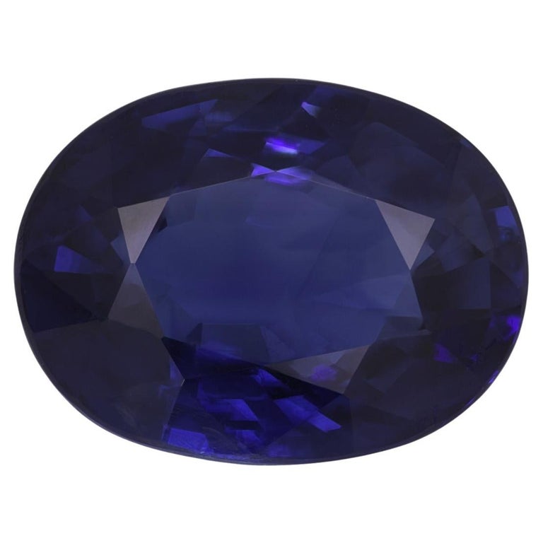 GIA Certified 7.03 Carat Natural Blue Sapphire For Sale at 1stDibs