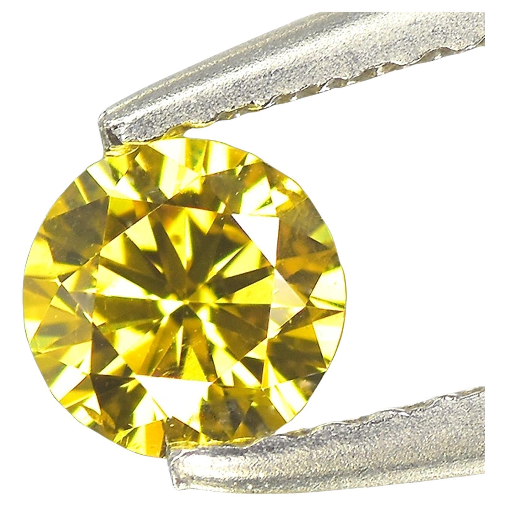 GIA Certified 7.79 Carat Fancy Intense Diamond Round Brilliant Cut For ...