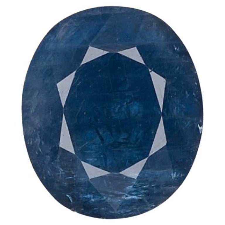 GIA Certified 7.95 Carat Oval Shape No Heat Natural Blue Sapphire For ...