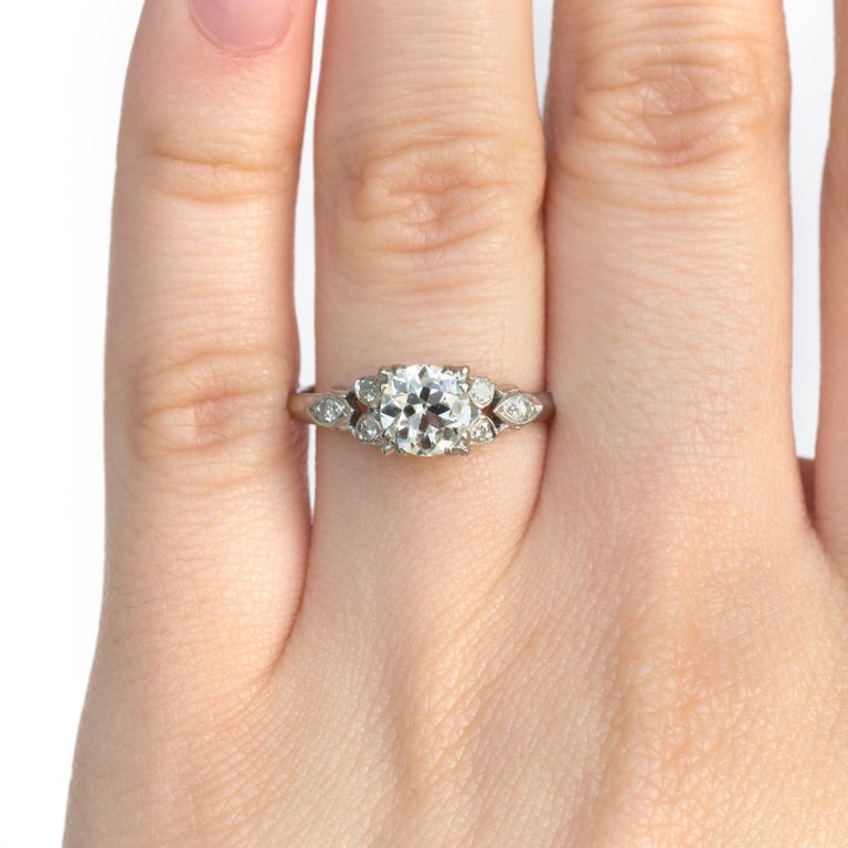 GIA Certified .80 Carat Diamond Platinum Engagement Ring For Sale at ...