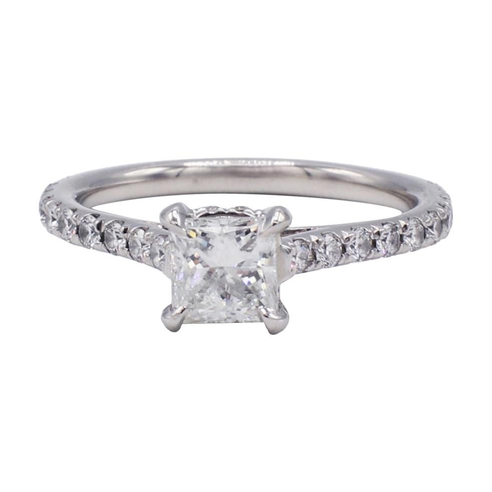 Rhapsody Purple Blue Oval Tanzanite And Princess Cut Diamond Platinum ...