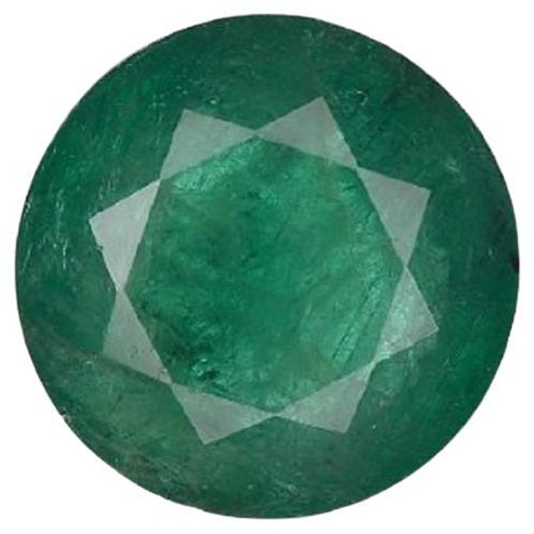 GIA Certified 8.16 Carat Round Shape Emerald For Sale at 1stDibs