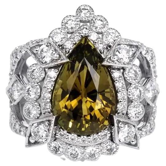 GIA Certified Natural Fancy Yellow Oval Shape Diamond 18k Gold Ring For ...