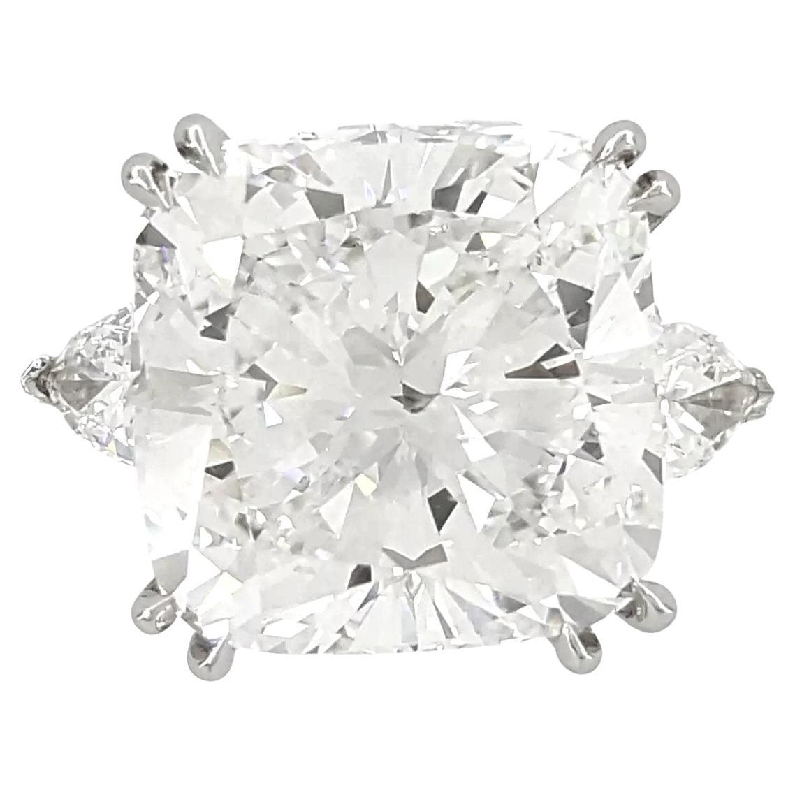 GIA Certified 5 Carat Cushion Cut Diamond Engagement Platinum Ring For ...