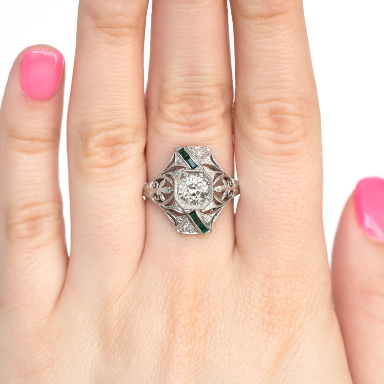 GIA Certified .90 Carat Diamond Platinum Engagement Ring For Sale at ...