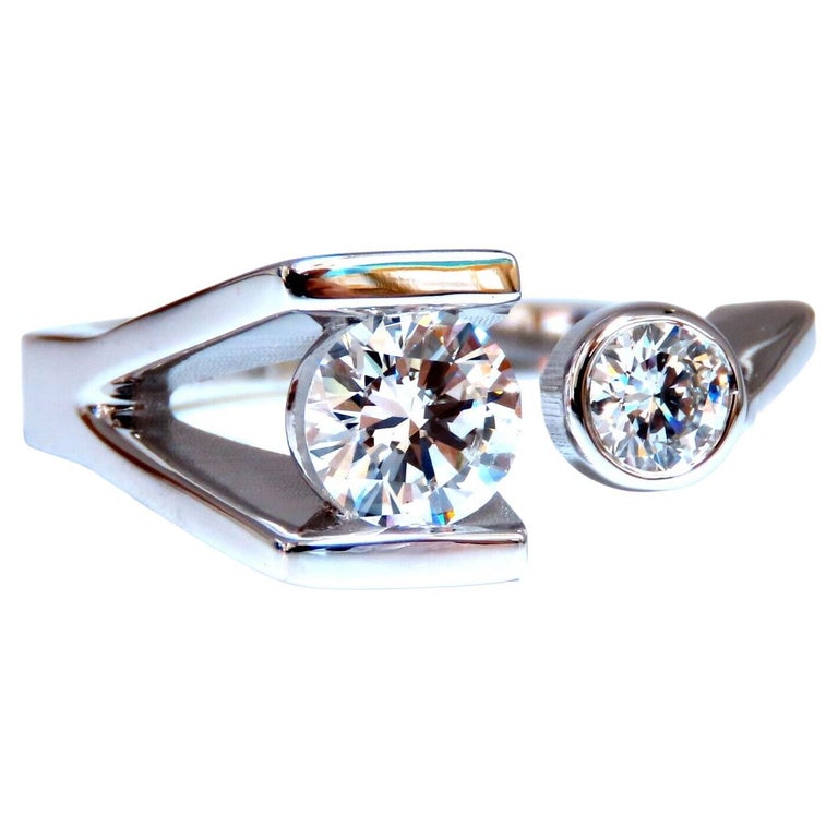 GIA Certified .93 Carat Natural Diamond Ring Mens Deco Prime 14 Karat ...