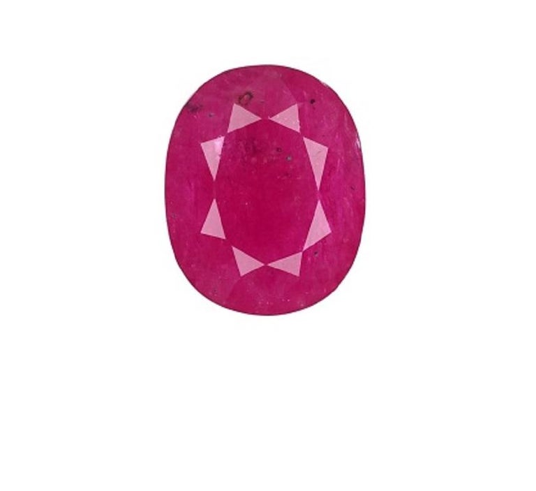 GIA Certified 9.67 Carat Oval Shape Ruby For Sale at 1stDibs
