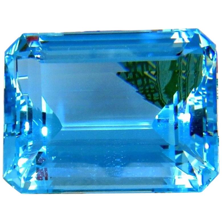 GIA Certified 99.90ct Natural Blue Emerald Cut Aquamarine Magnificent ...