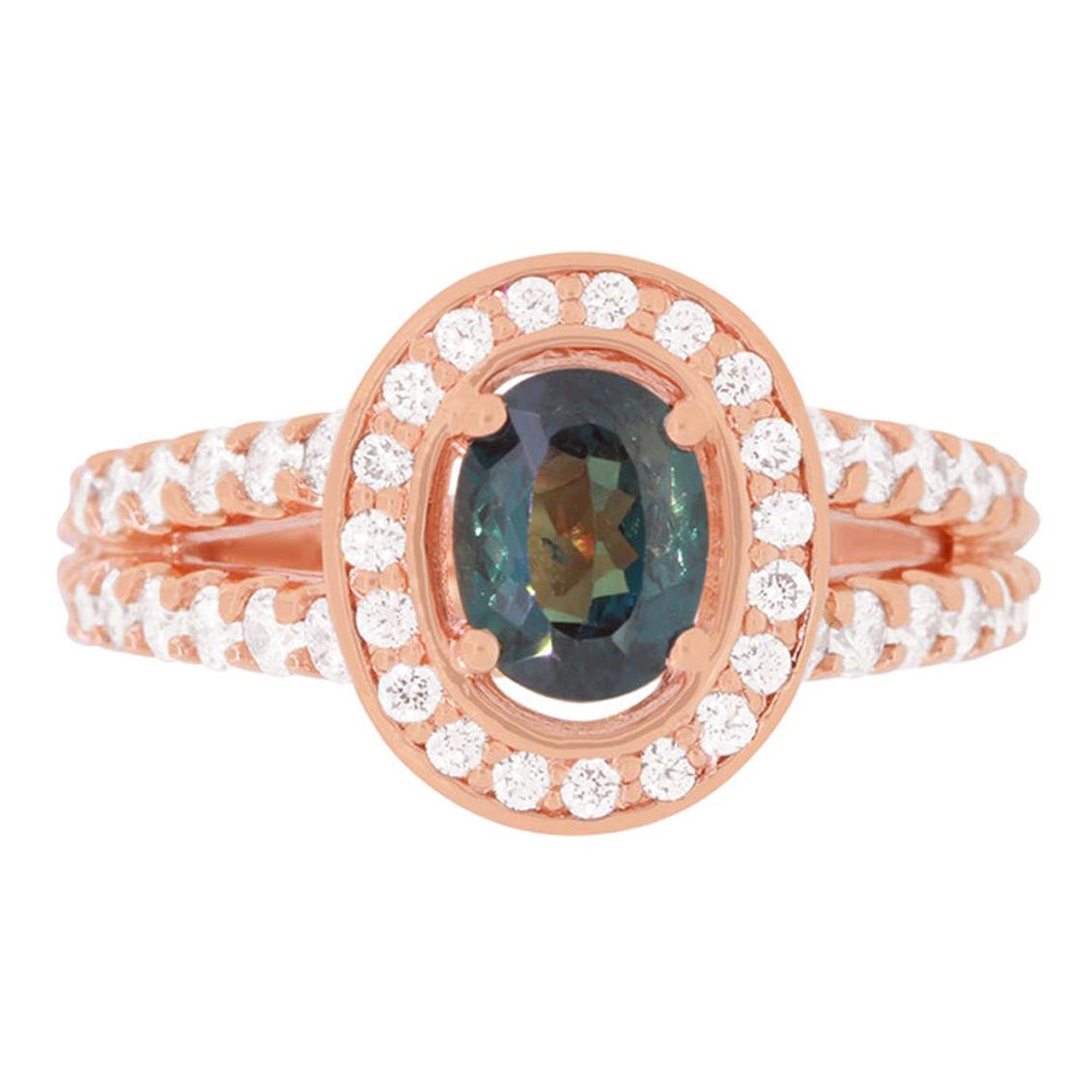 GIA Certified Alexandrite and Diamond Ring at 1stDibs | certified ...