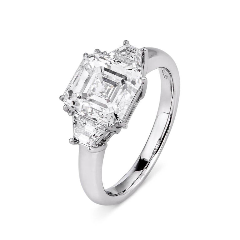GIA Certified Asher Cut Diamond Ring 3.58 Carat For Sale at 1stDibs ...