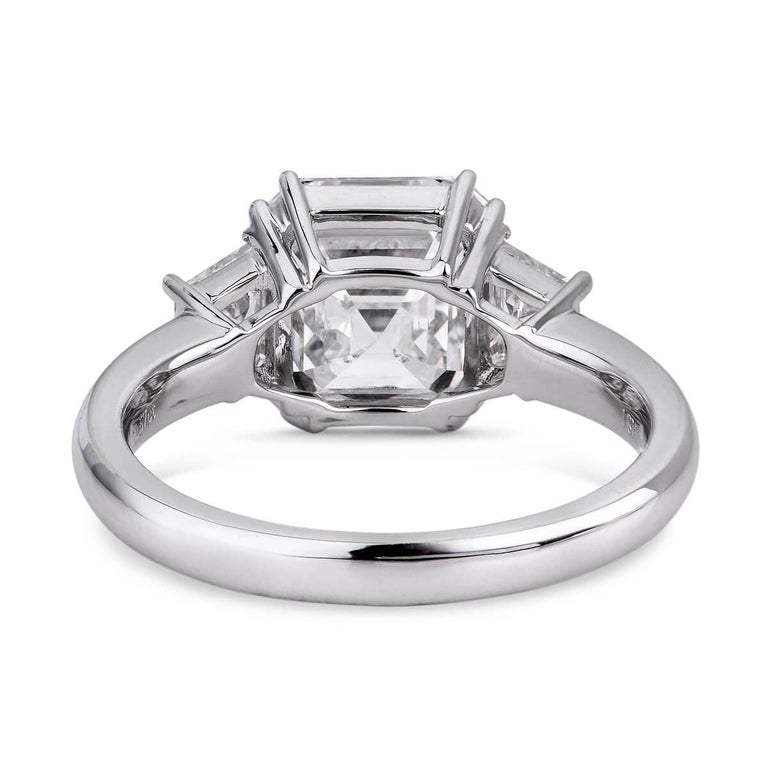 GIA Certified Asher Cut Diamond Ring 3.58 Carat For Sale at 1stDibs ...