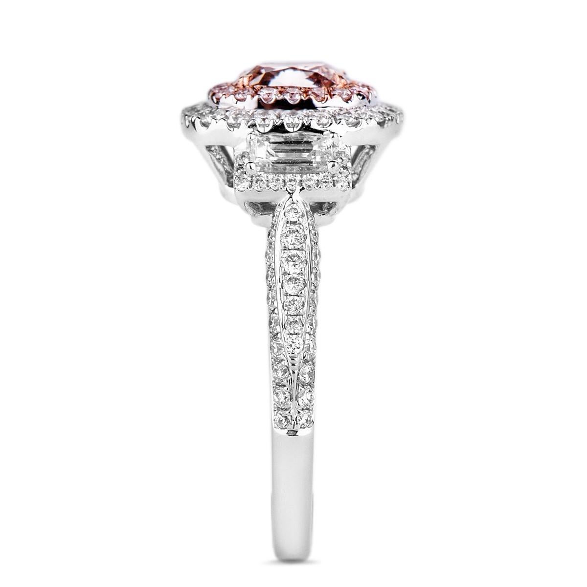 GIA Certified Cushion Cut Fancy Pink Diamond Ring, 2.03 Carat at ...