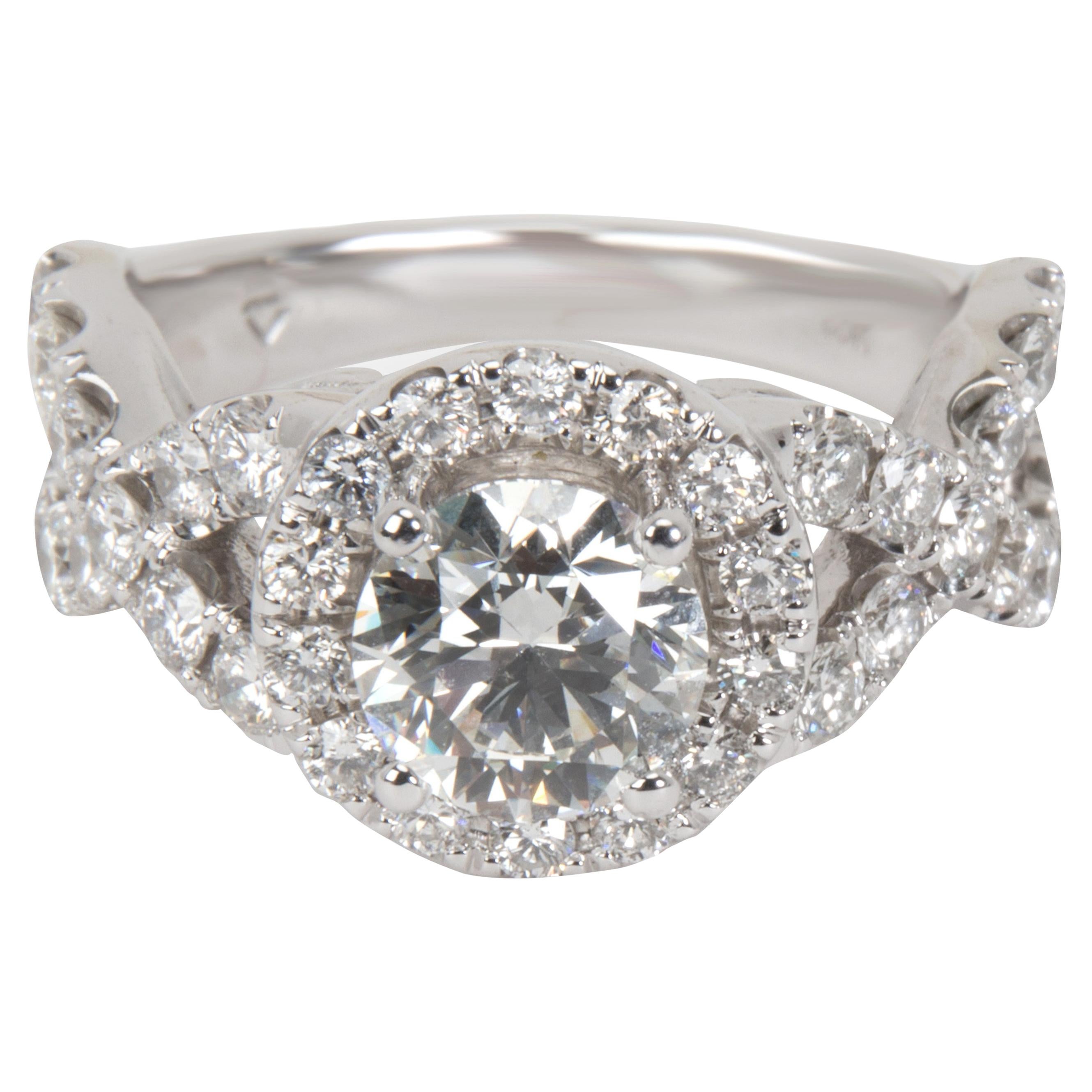 Celebration 102 Princess Diamond Halo Ring 1.02 Carat in 14 Karat Gold ...