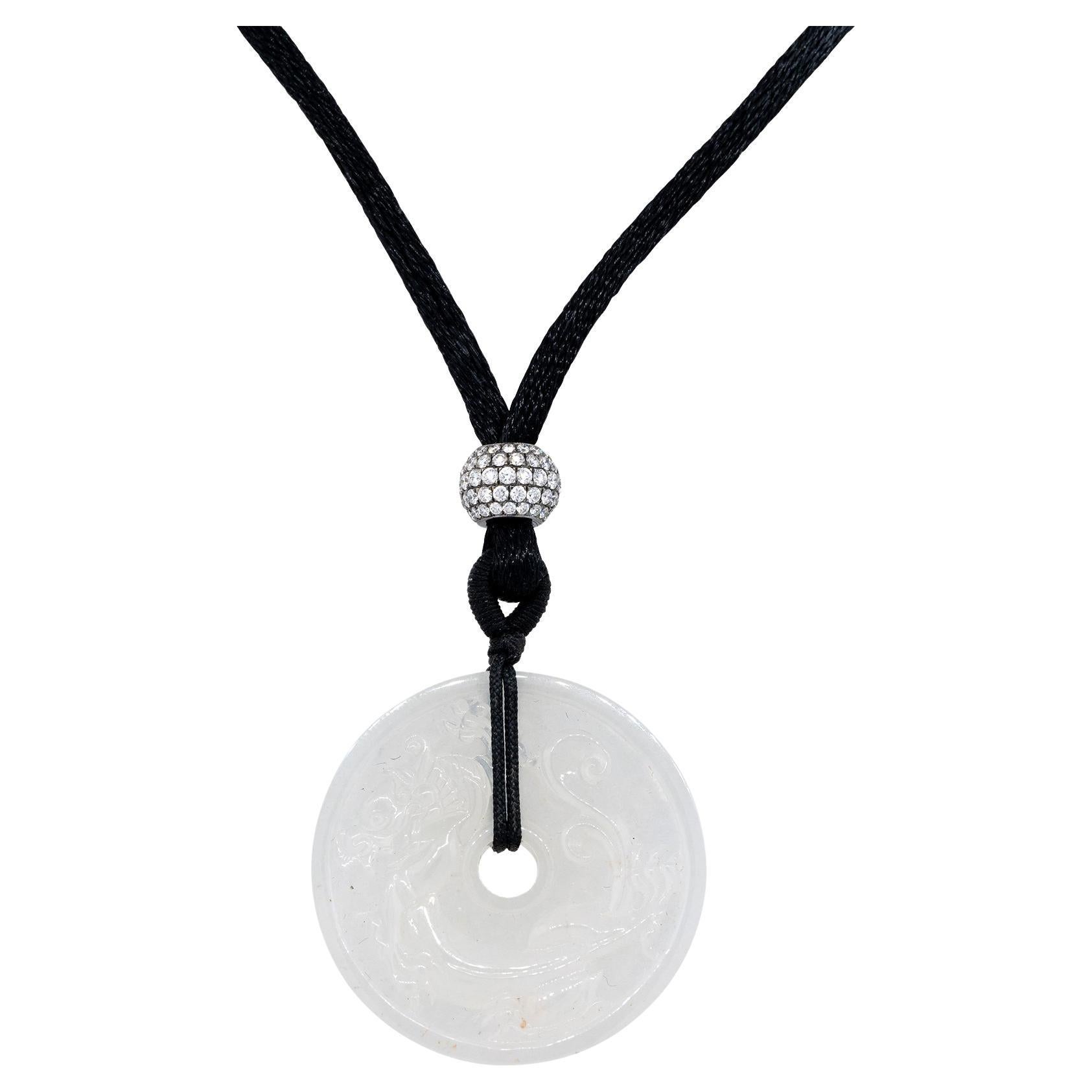 Jade Hololith Victorian Pendant Certified Untreated For Sale at 1stDibs