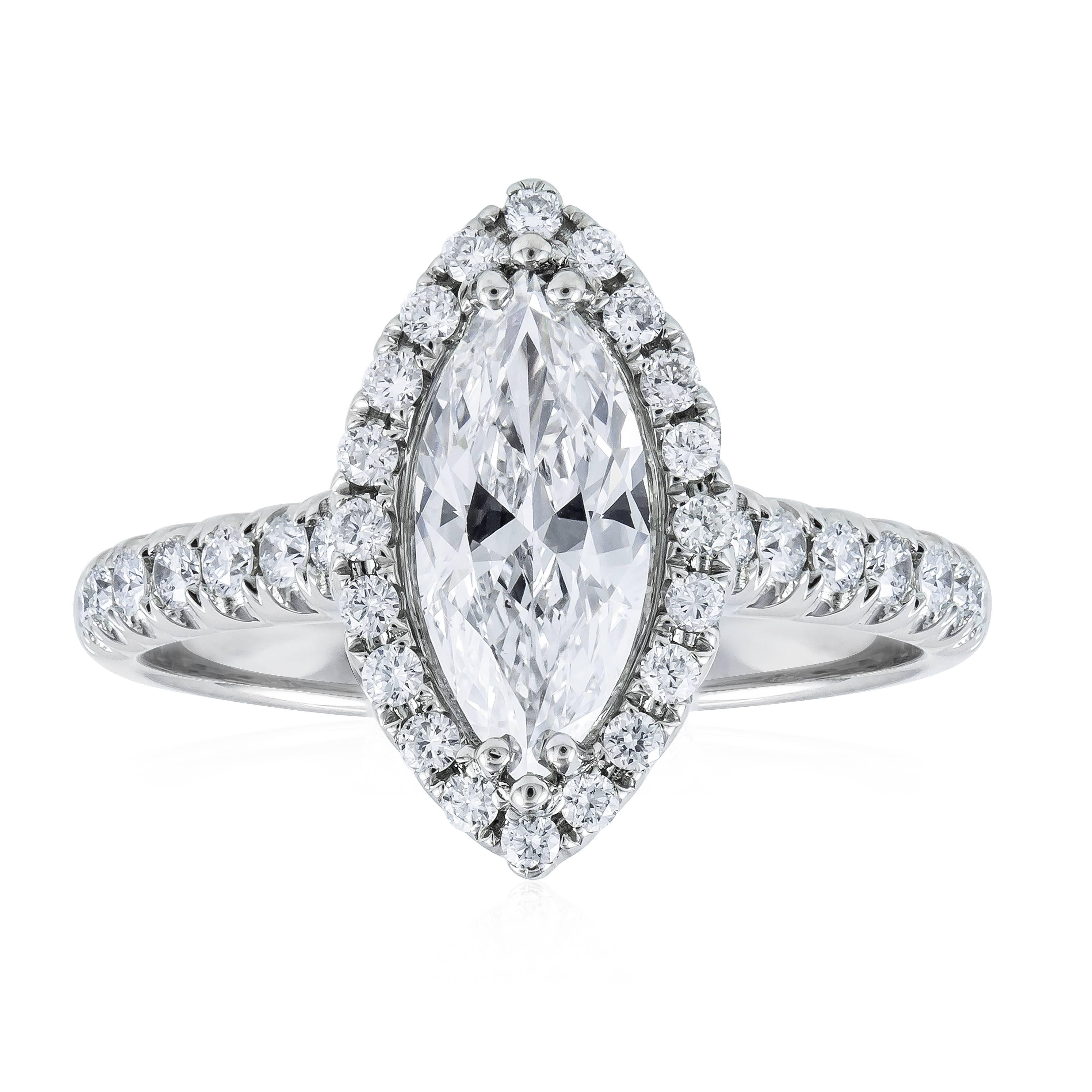 Bulgari GIA Certified Marquise Diamond Ring at 1stDibs