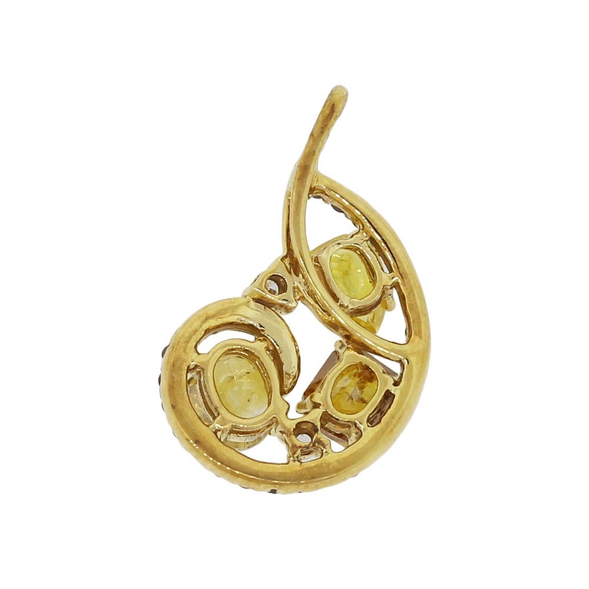 GIA Certified Multi Color Diamond Pendant For Sale at 1stDibs