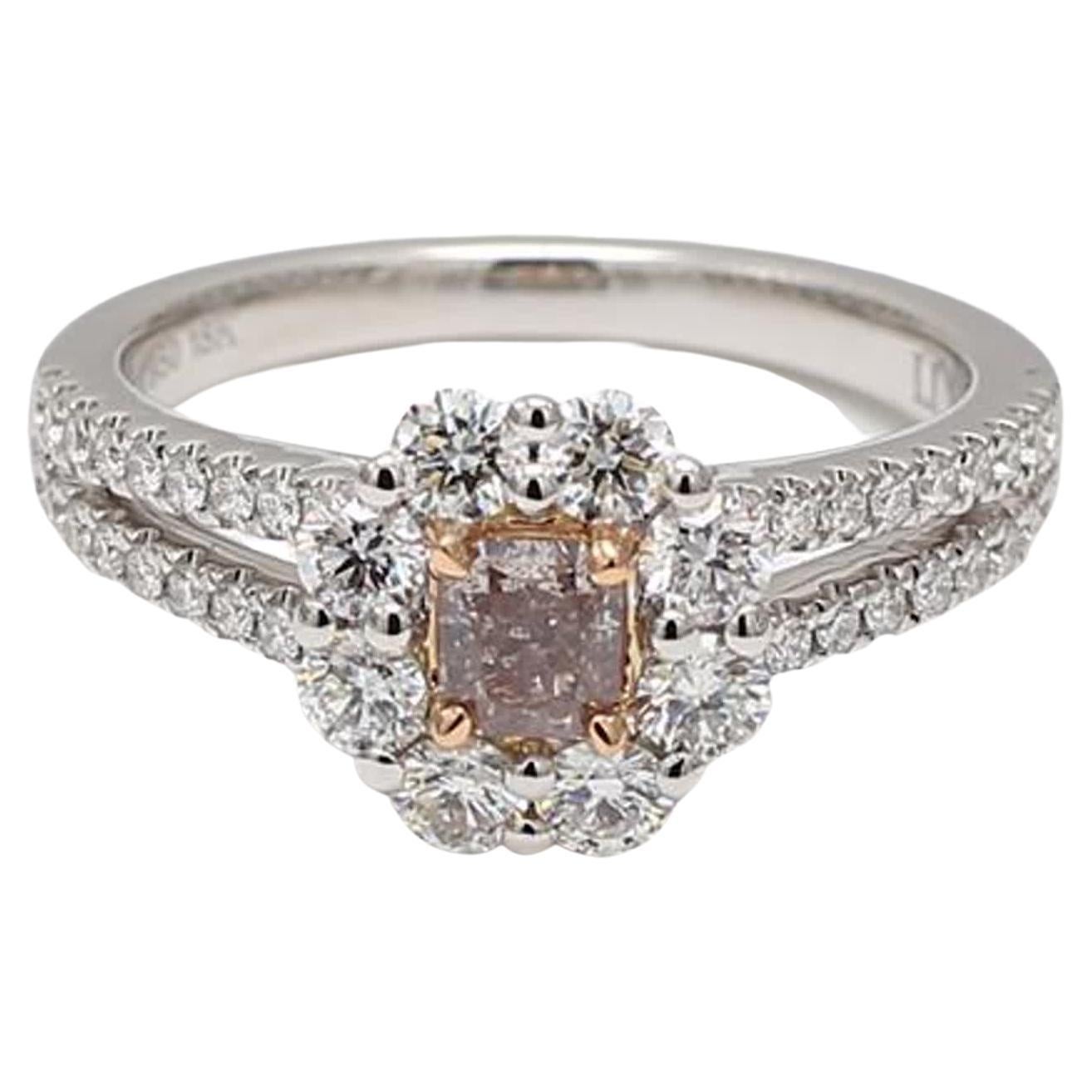 GIA Certified 1.21 Carat Fancy Pink Diamond Engagement Ring For Sale at ...