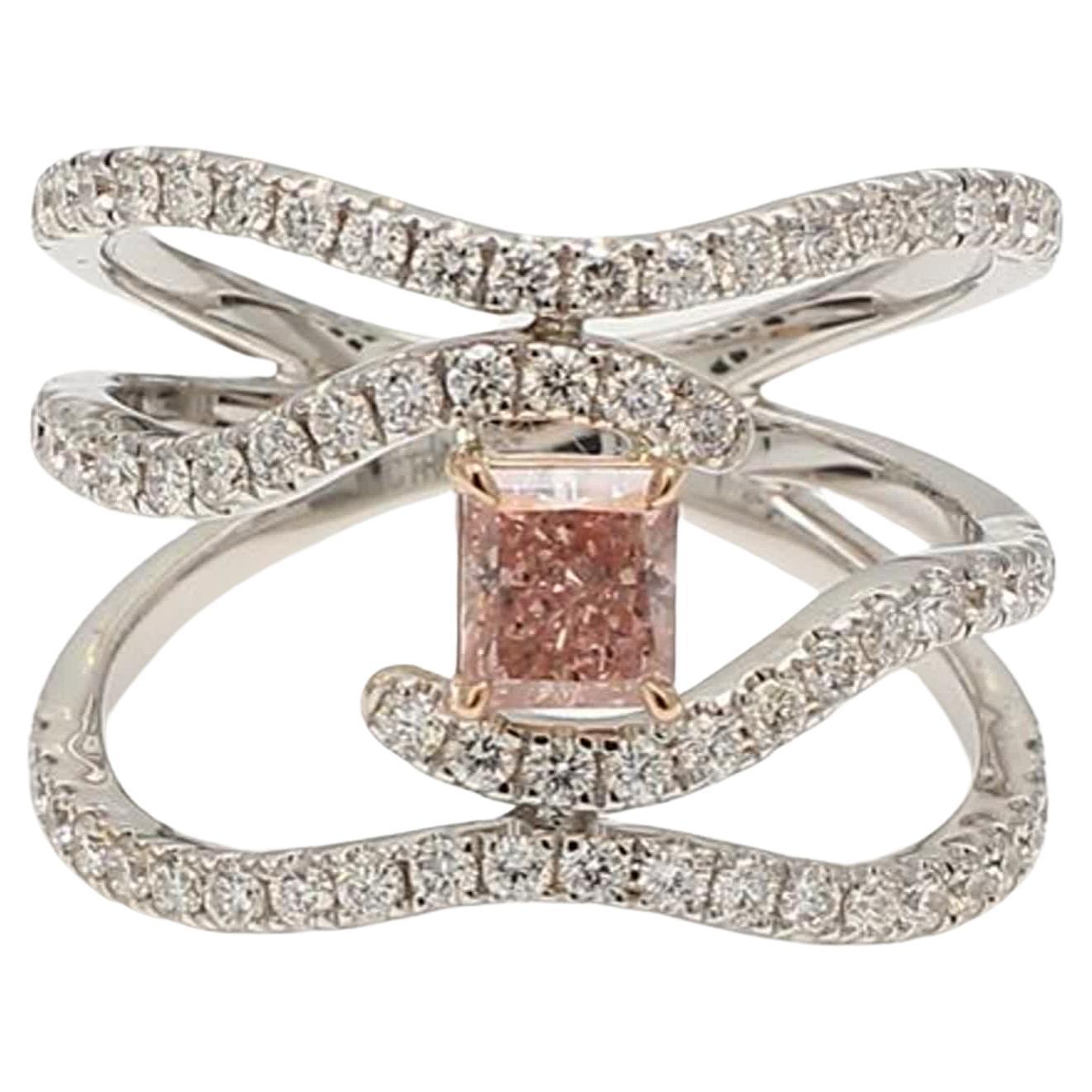 KAHN GIA Certified 1.25 Carat Light Brown Diamond Ring For Sale at ...