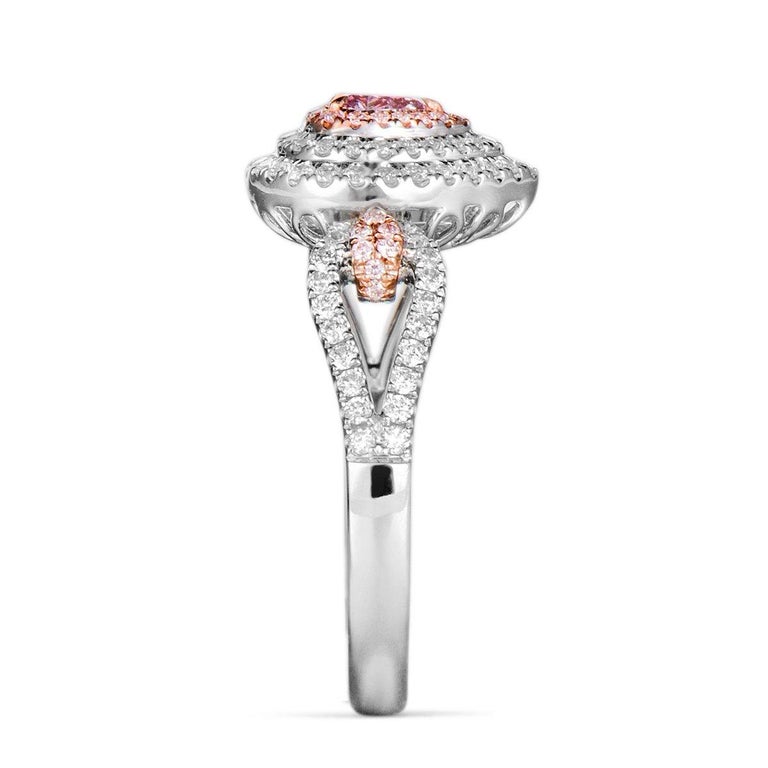 GIA Certified Natural Untreated Pink Diamond 18 Karat Gold Engagement ...