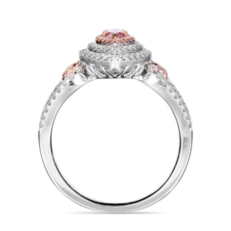 GIA Certified Natural Untreated Pink Diamond 18 Karat Gold Engagement ...