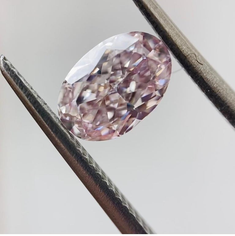 GIA Certified Oval 1.03 Carat Natural Loose Fancy Light Pink VS1 ...