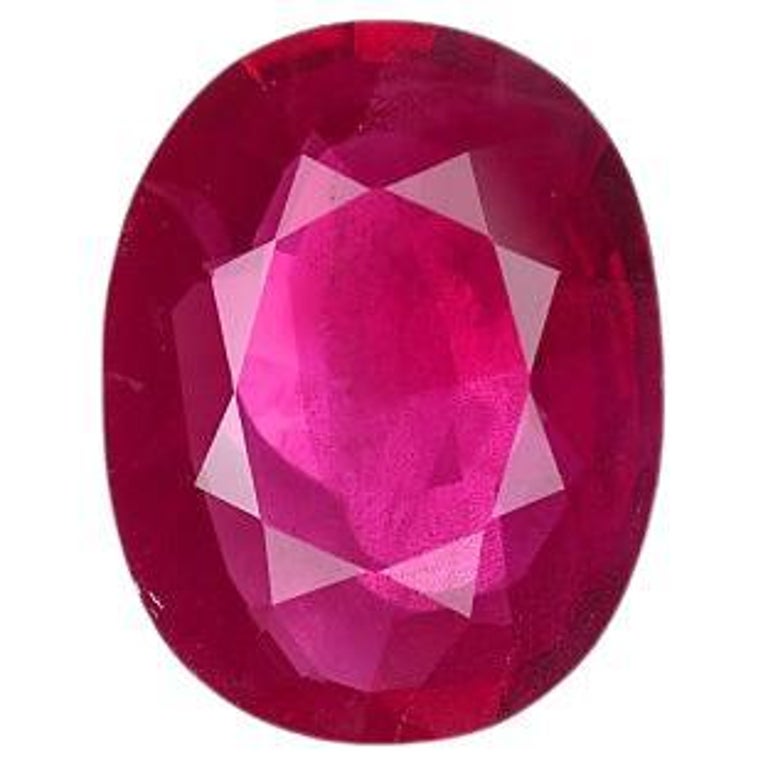 GIA Certified, Oval Burma Ruby 3.10ct '#18085' For Sale at 1stDibs