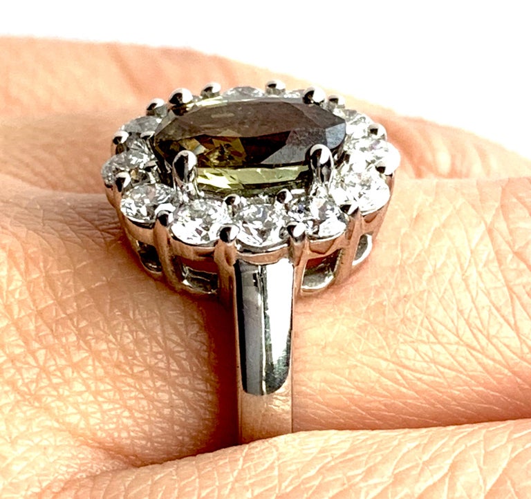 GIA Certified Oval Natural Color Changing Alexandrite Flower Engagement ...