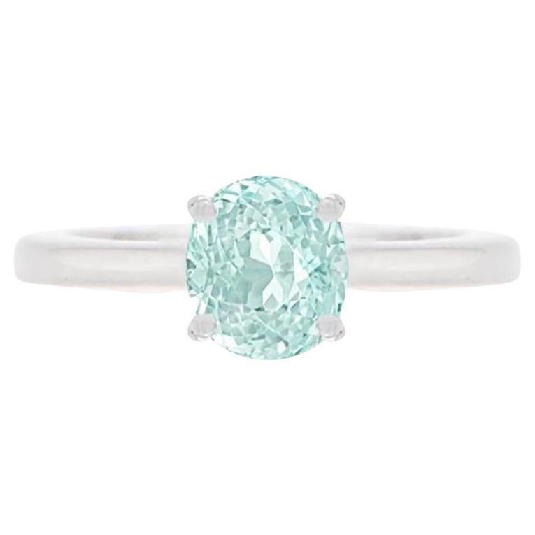 Azure Majesty 31.76 Carat Paraiba Tourmaline Oval Ring For Sale at 1stDibs