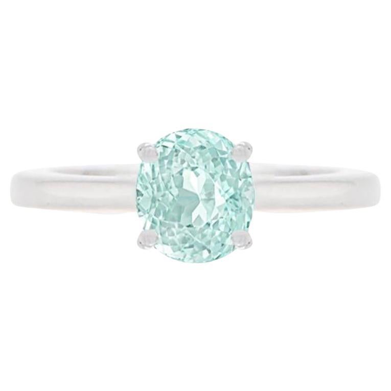 GIA Certified Paraiba Tourmaline Solitare Ring 1.52 Carat Natural For ...