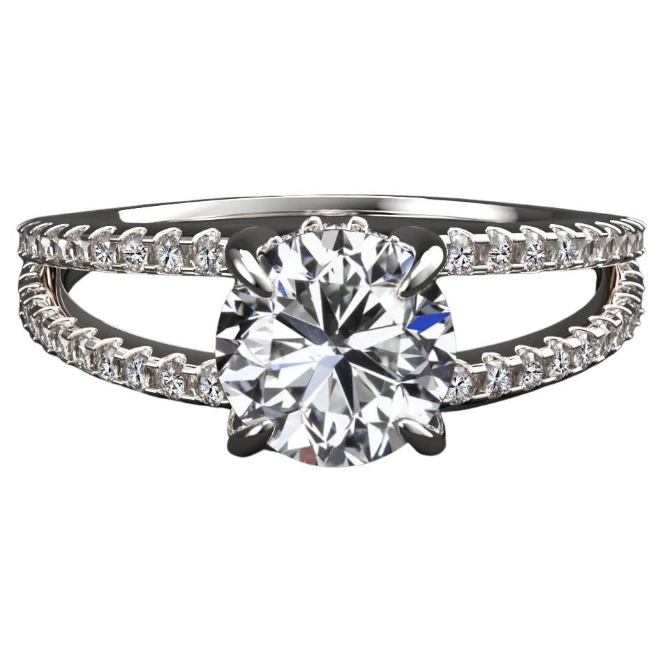 GIA Certified Round Brilliant Cut Diamond Engagement Ring For Sale at 1stDibs | round brilliant ...