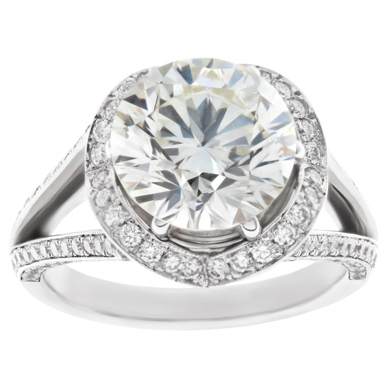 Gia Certified Round Brilliant Cut Diamond 4.04 Carat 'M Color, VS1 ...