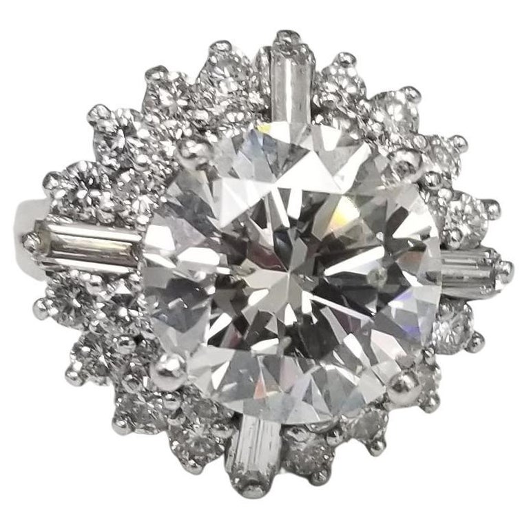 Gia Certified Round Brilliant cut Diamond 5.19cts. J SI2 at 1stDibs